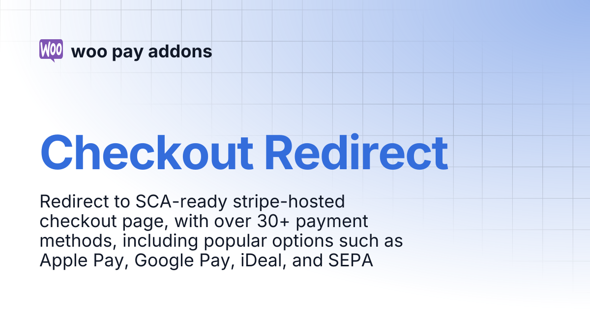 Checkout Redirect | woo pay addons